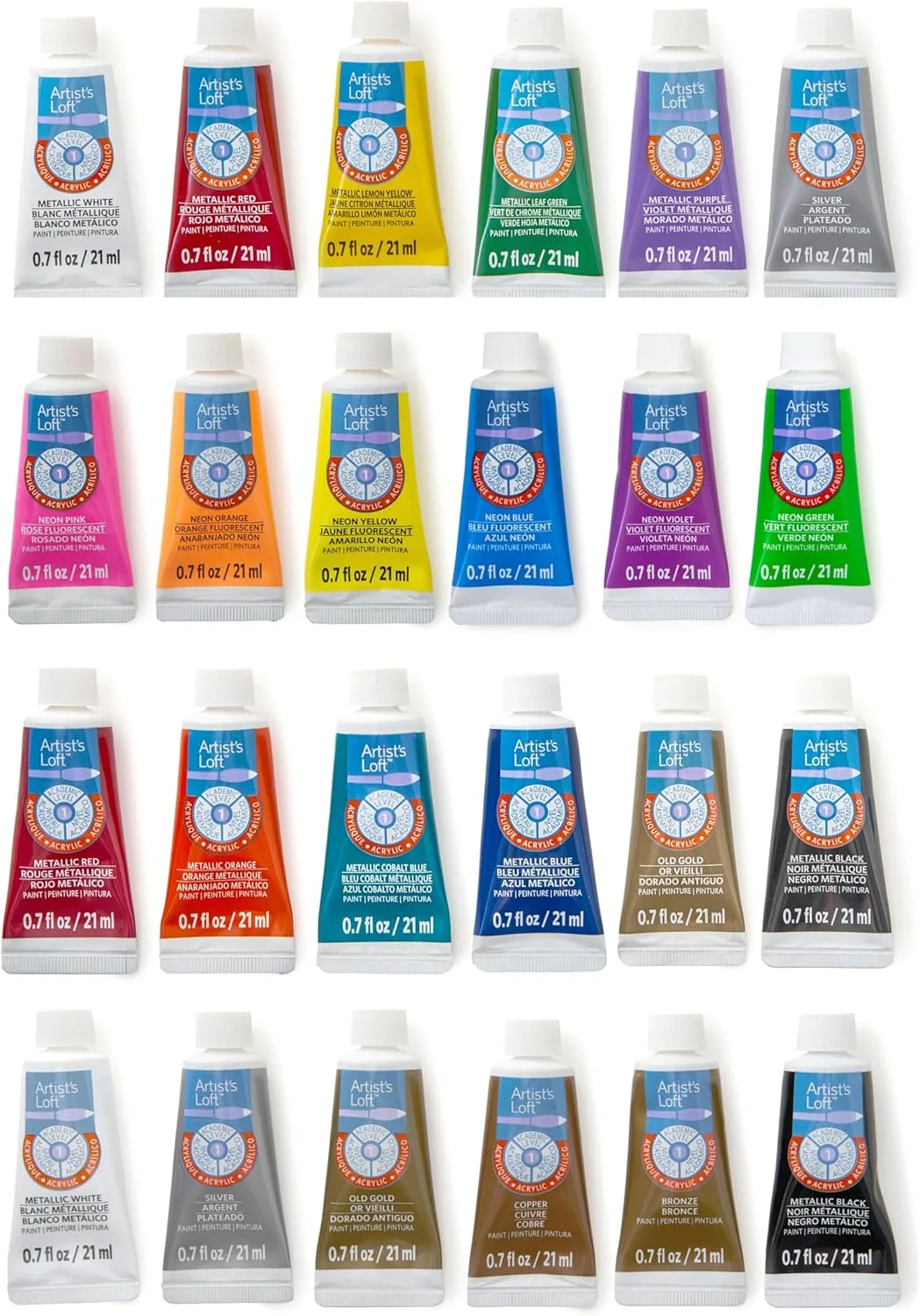 Artist’s Loft Acrylic Paint Sets – Metallic, Neon & Classic Colors